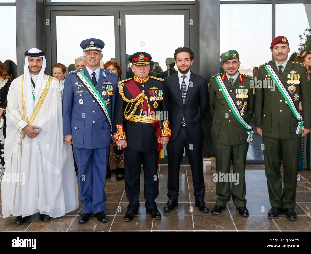 File photo - L-R : Prince Hamza, Prince Faisal King Abdullah II, Crown ...