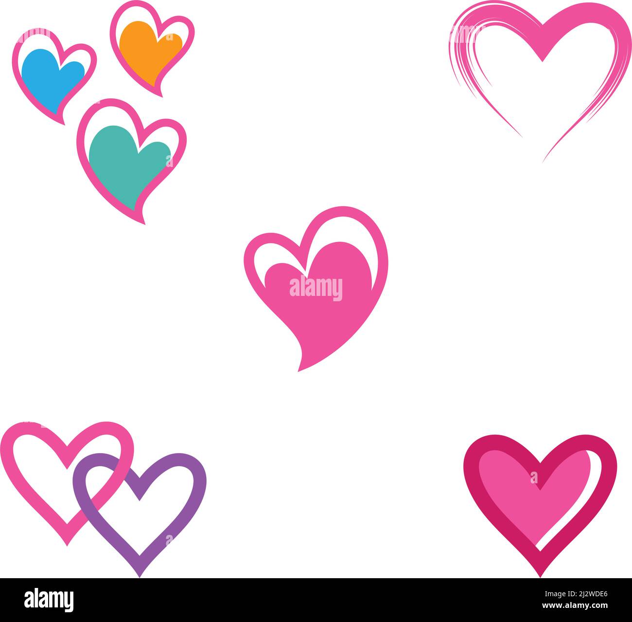 Love Logo Vector icon illustration design Template Stock Vector Image ...