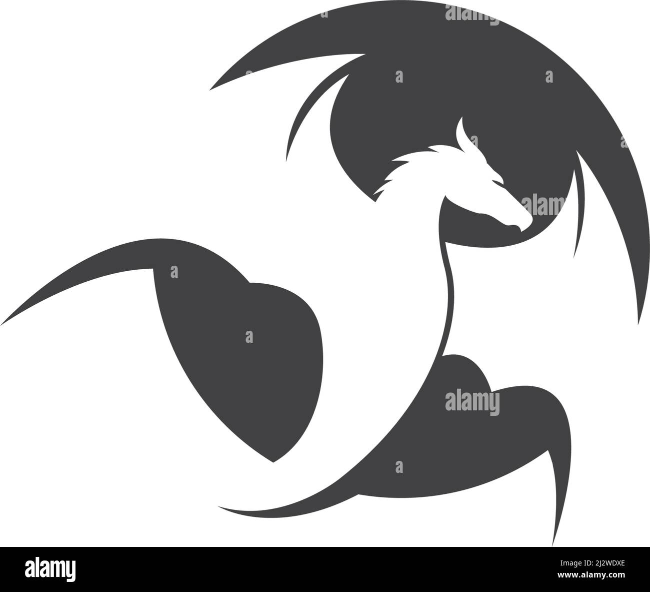 Dragon logo template vector illustration Stock Vector Image & Art - Alamy