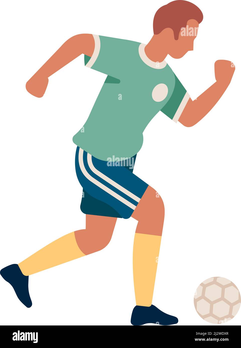 Dribbling icon. Player running and kicking soccer ball Stock Vector ...