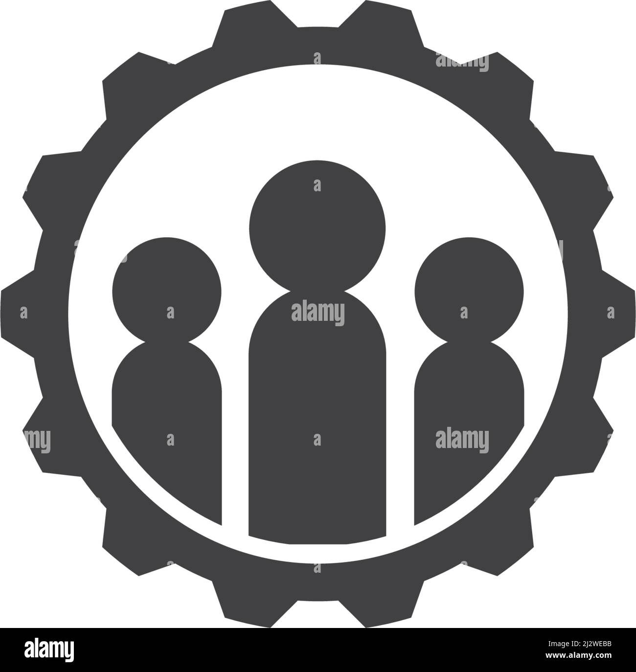 Worker logo vector illustration flat design template Stock Vector Image ...