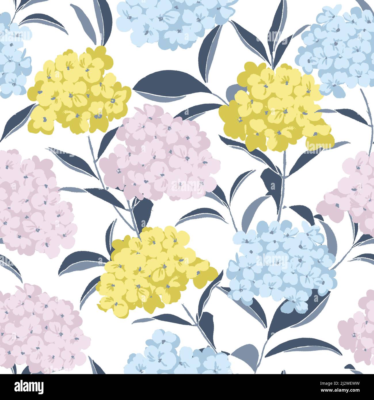 Seamless hortensia hi-res stock photography and images - Alamy