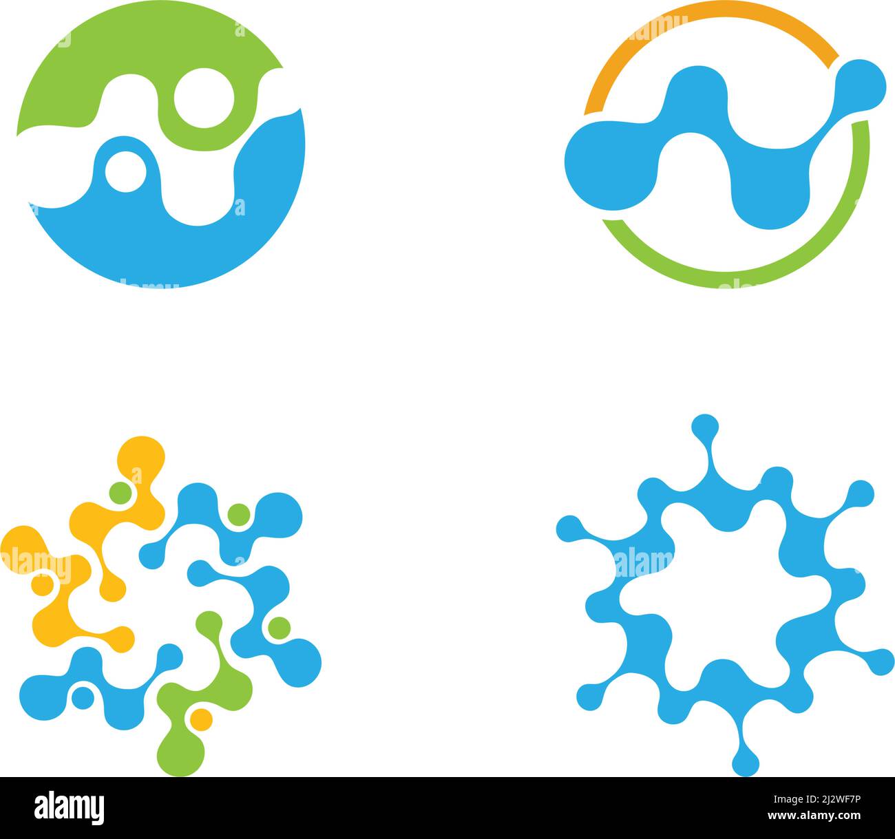 Molecule logo icon illustration vector template Stock Vector Image ...