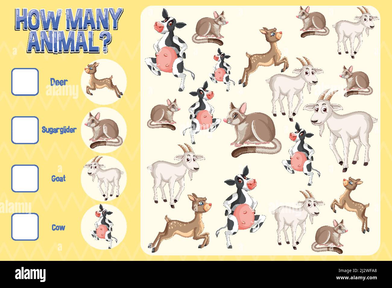 Fun animal boardgame template illustration Stock Vector Image & Art - Alamy