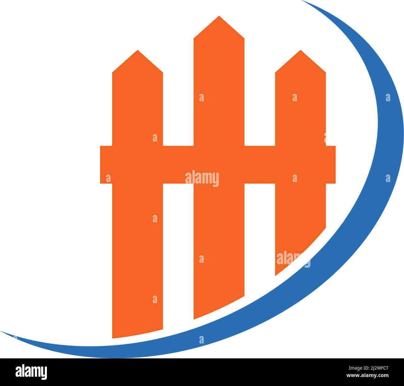 Fence logo icon vector illustration flat design Stock Vector Image ...