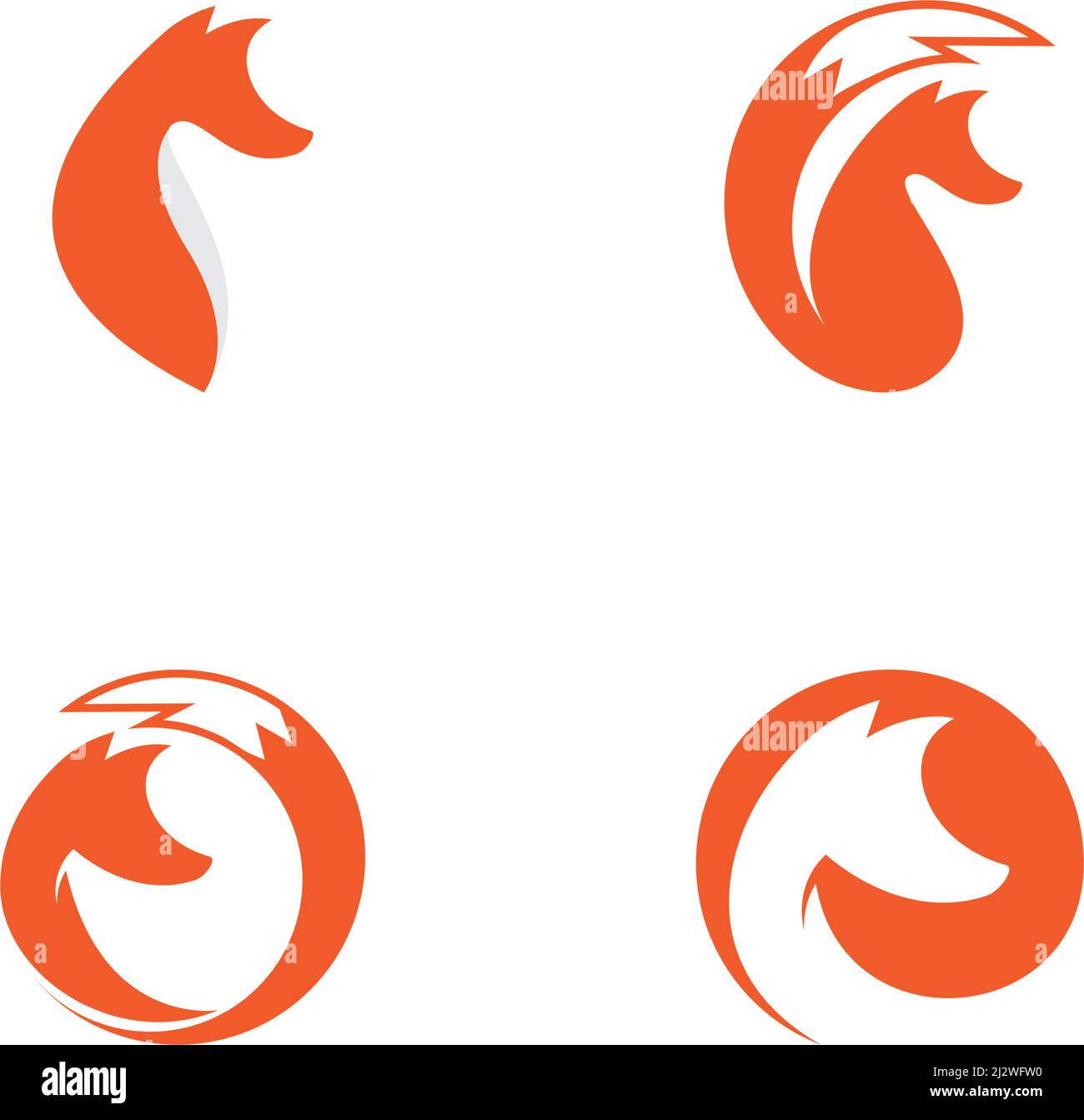 Fox logo illustration vector template Stock Vector Image & Art - Alamy