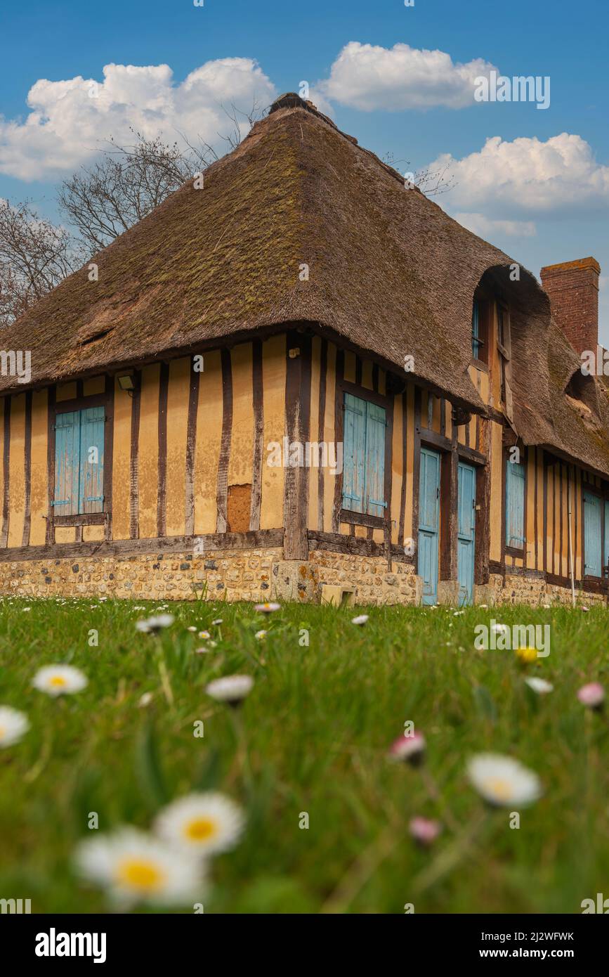 Typical norman house in France Stock Photo - Alamy