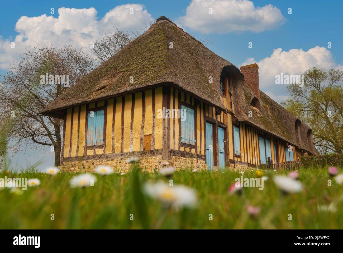 Typical norman house in France Stock Photo - Alamy