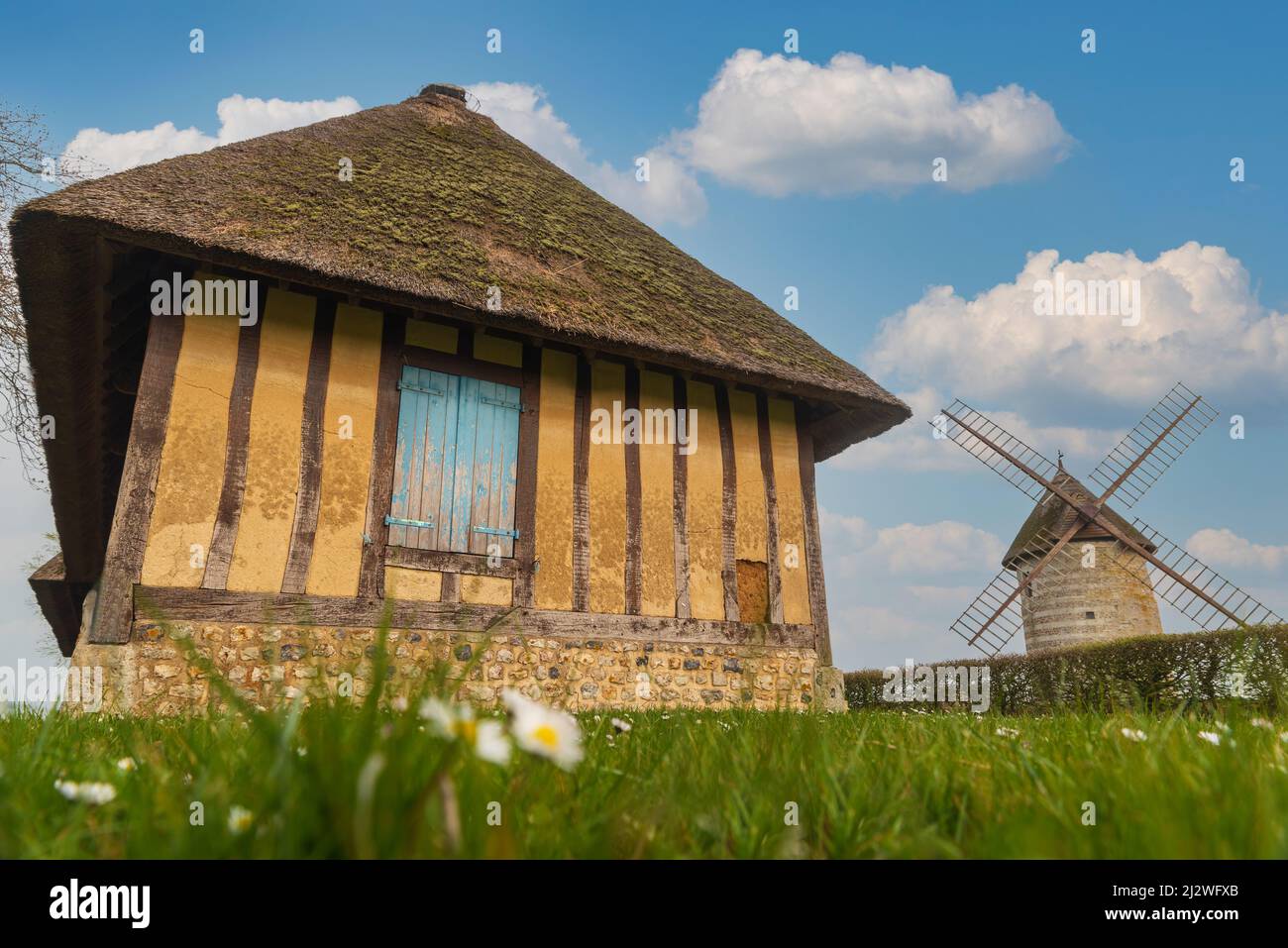 Typical norman house in France Stock Photo - Alamy