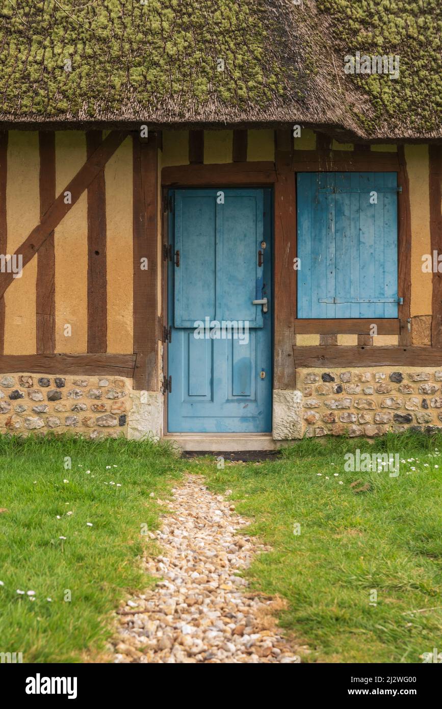Typical norman house in France Stock Photo - Alamy