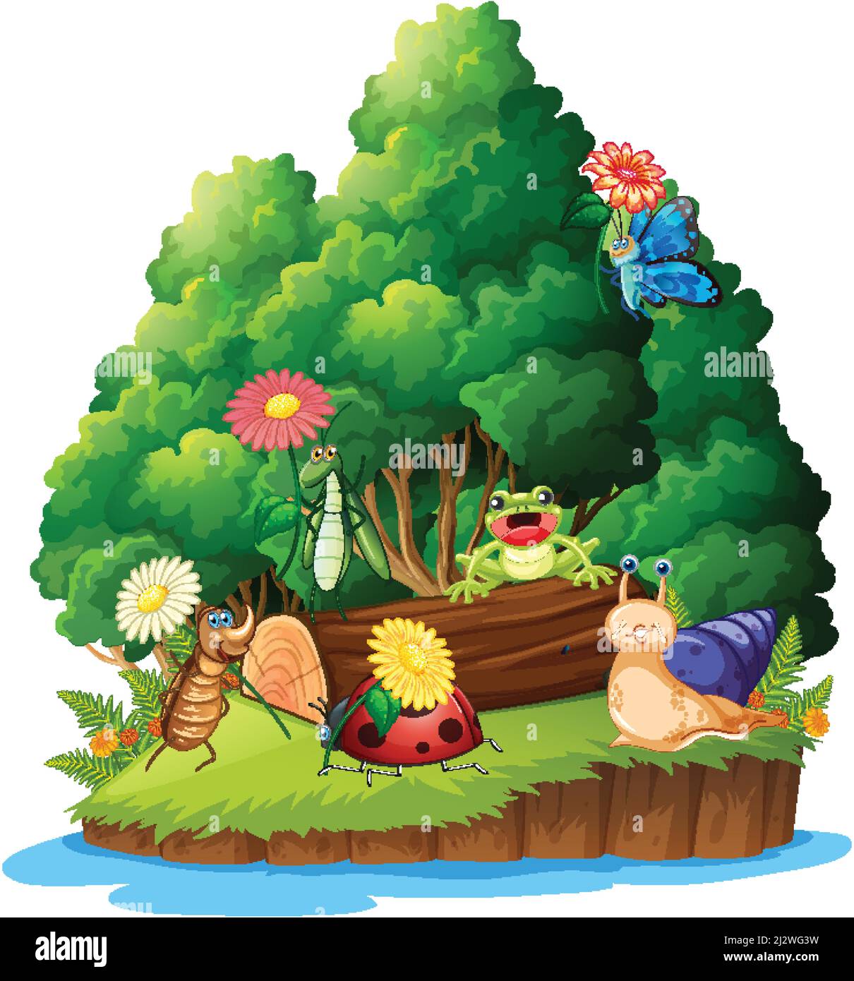 Ecosystem insect tree Stock Vector Images - Alamy