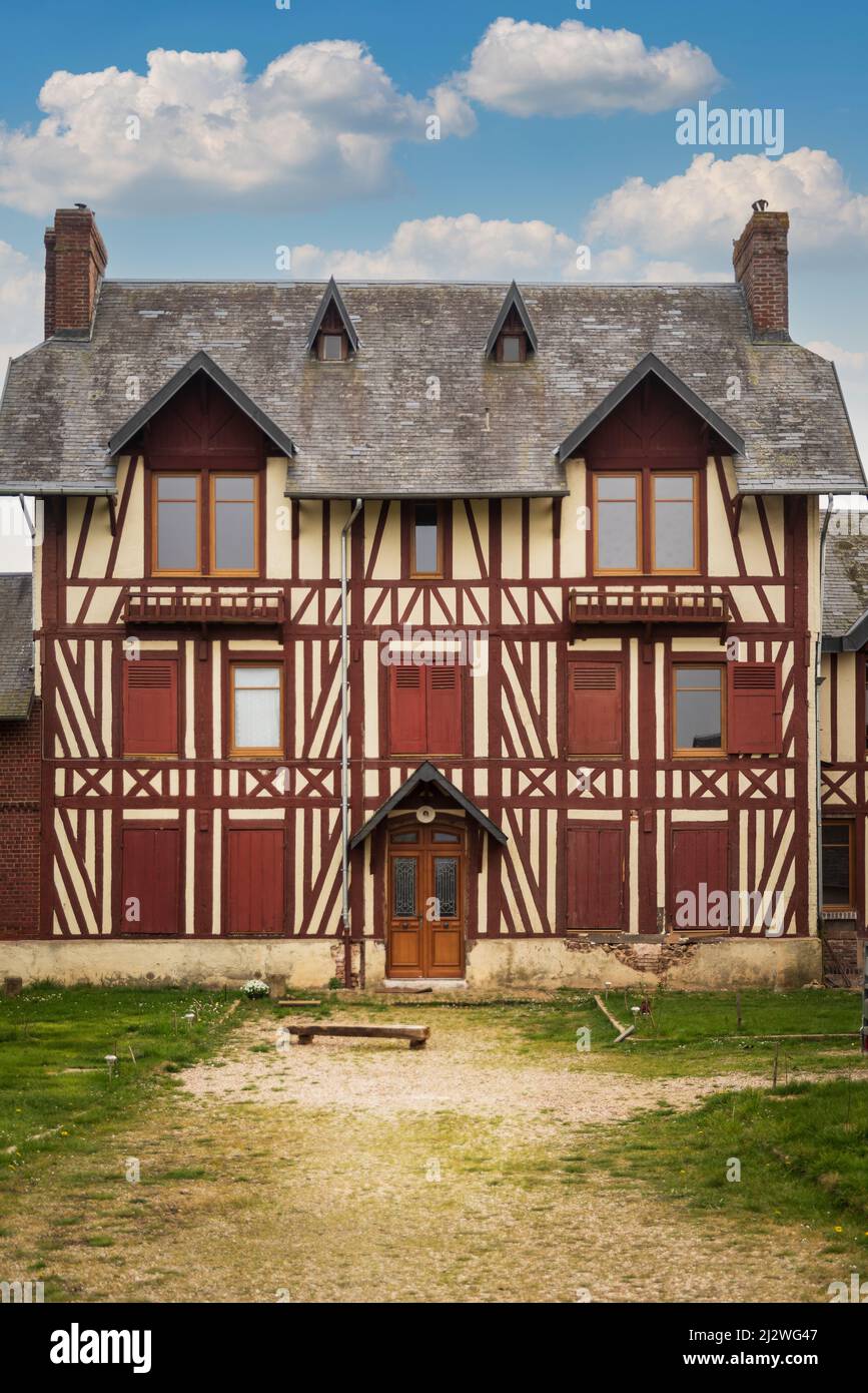 Typical norman house in France Stock Photo - Alamy