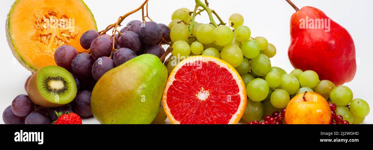 arrangement of fresh and healthy fruits Stock Photo - Alamy
