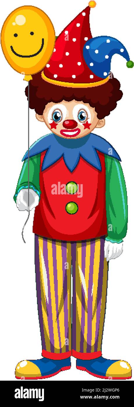 Colourful clown cartoon character illustration Stock Vector Image & Art ...