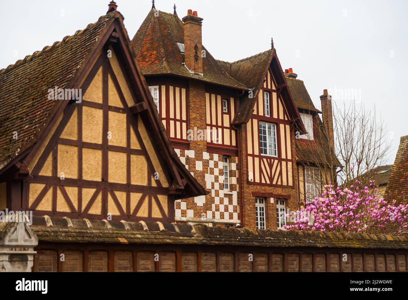 Typical norman house in France Stock Photo - Alamy