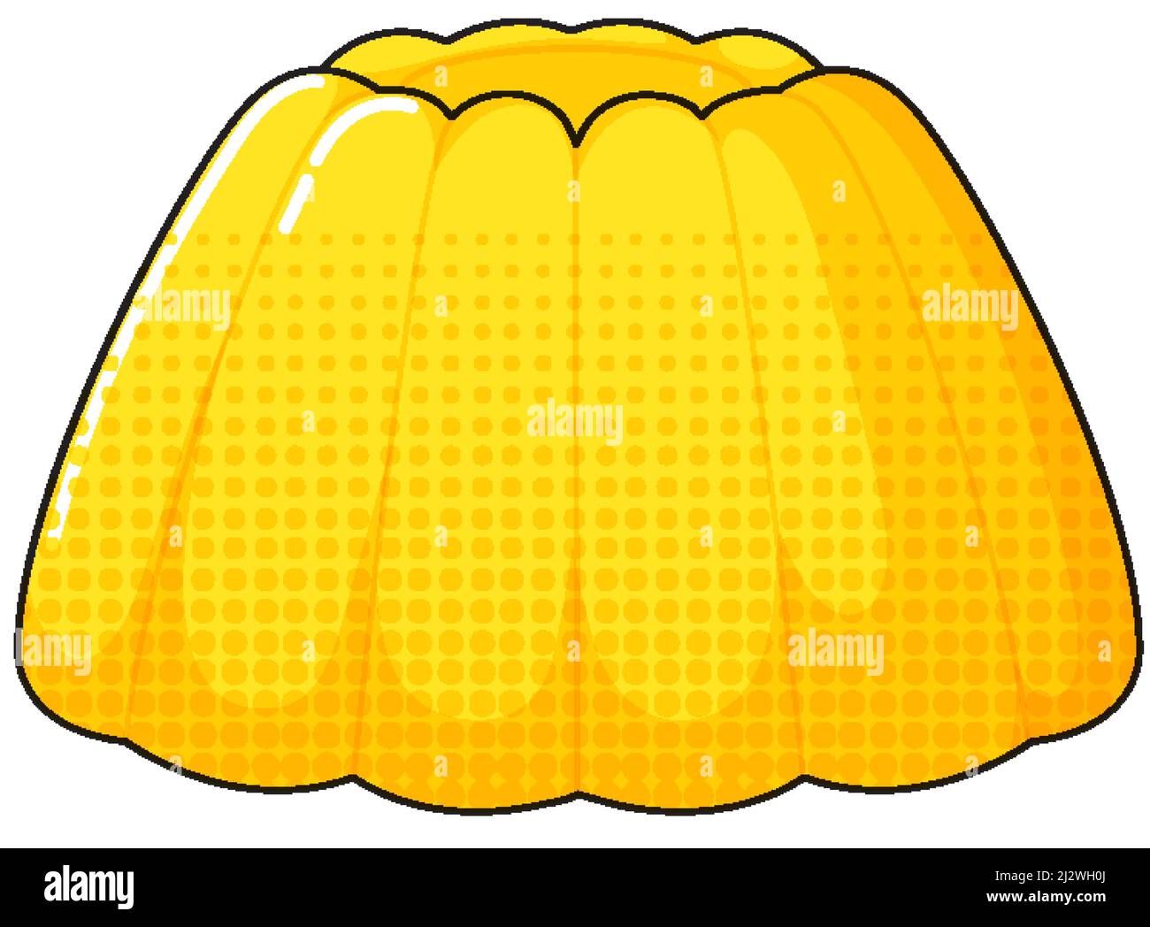Yellow jelly on white background illustration Stock Vector Image & Art ...