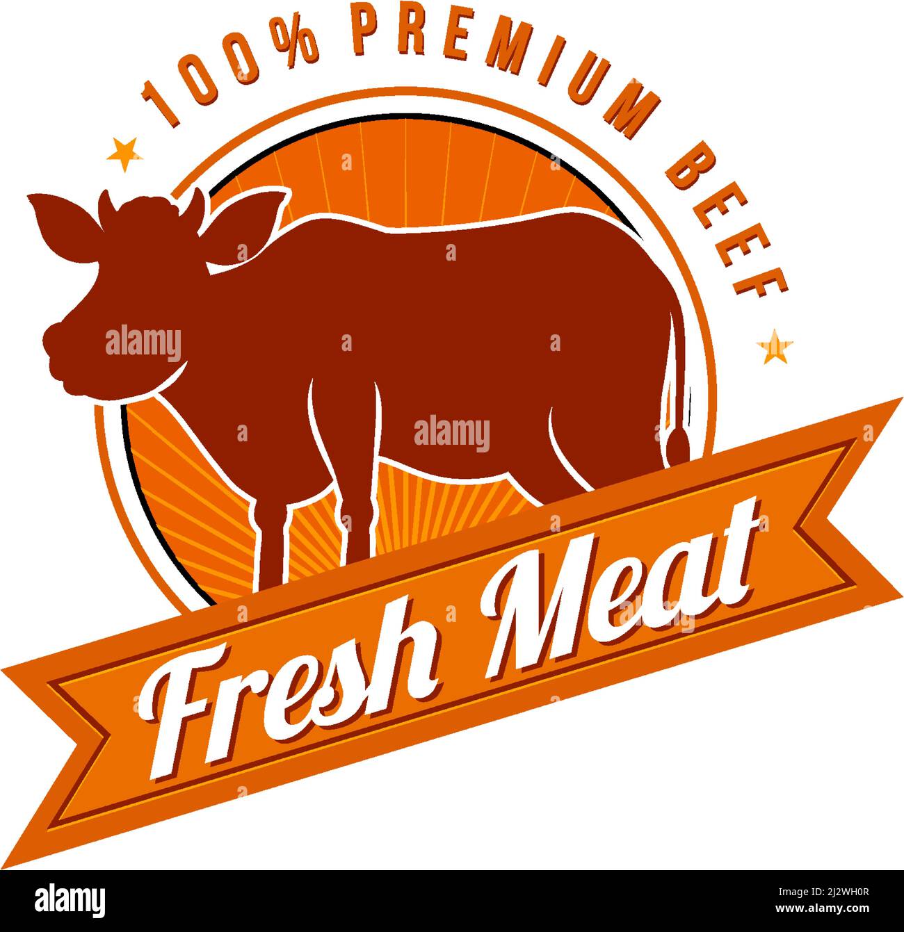 Fresh meat premium beef logo illustration Stock Vector Image & Art - Alamy