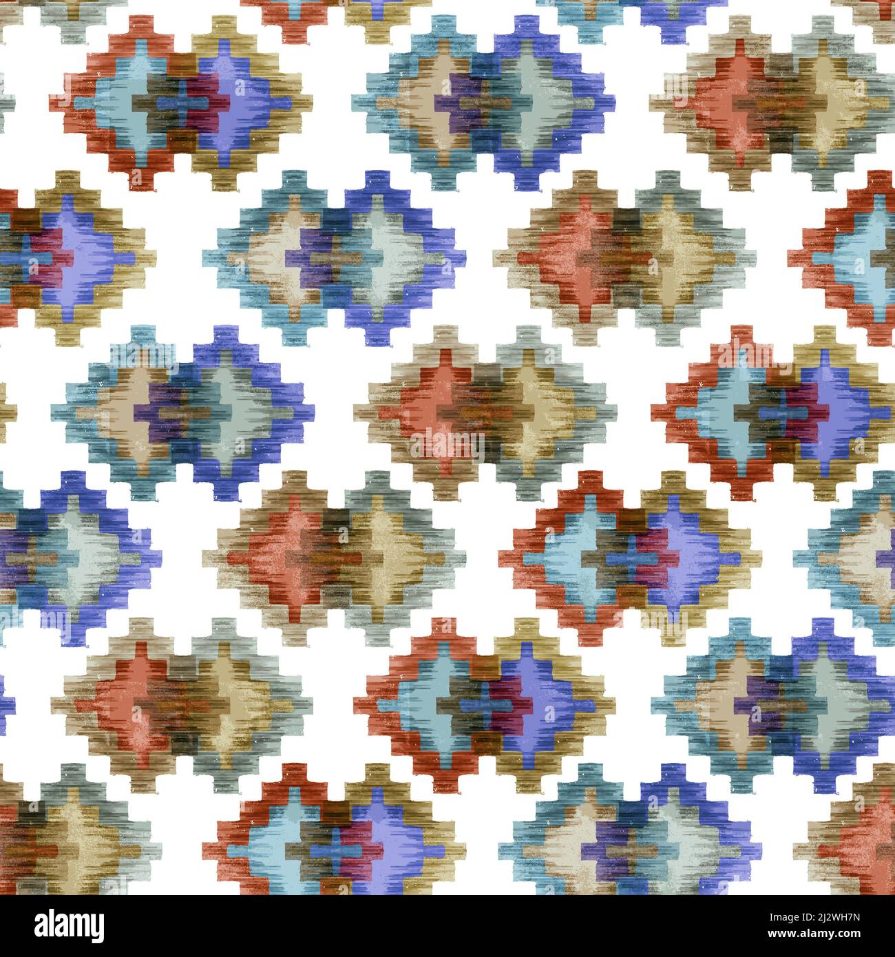 Seamless Multicolour Geometric Diamond Rug Pattern Stock Photo - Alamy