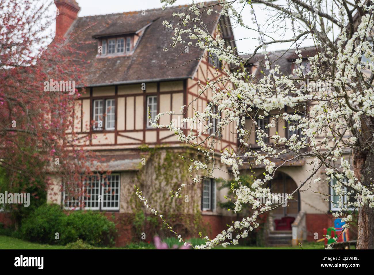 Typical norman house in France Stock Photo - Alamy