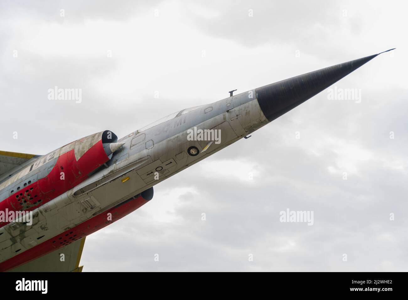 Fighter airplane shot from below Stock Photo - Alamy