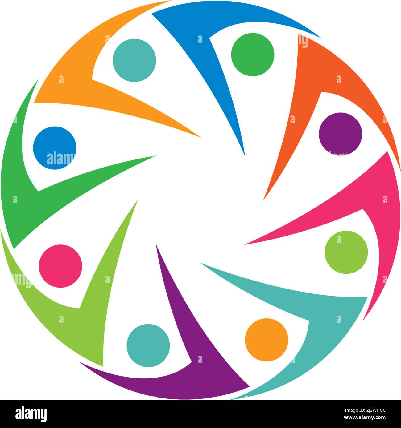 Community, network and social logo design template vector Stock Vector ...