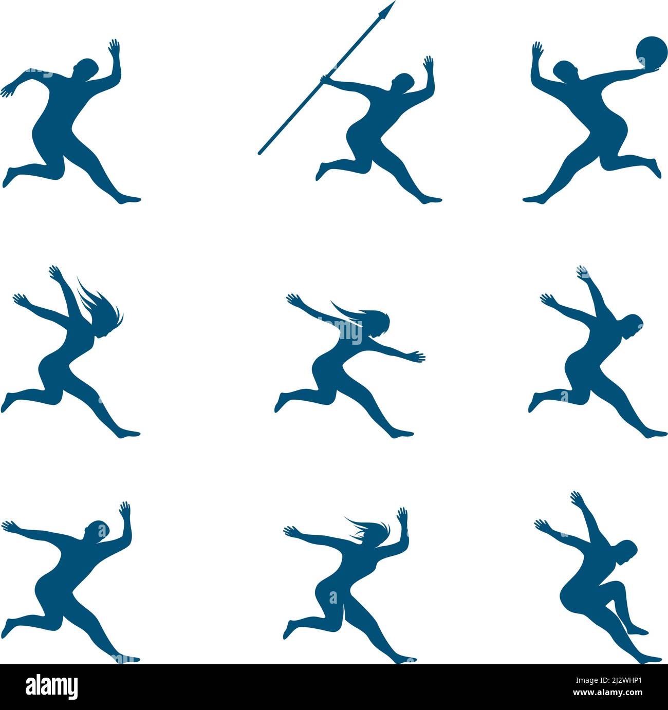 Active people silhouette illustration vector template Stock Vector ...