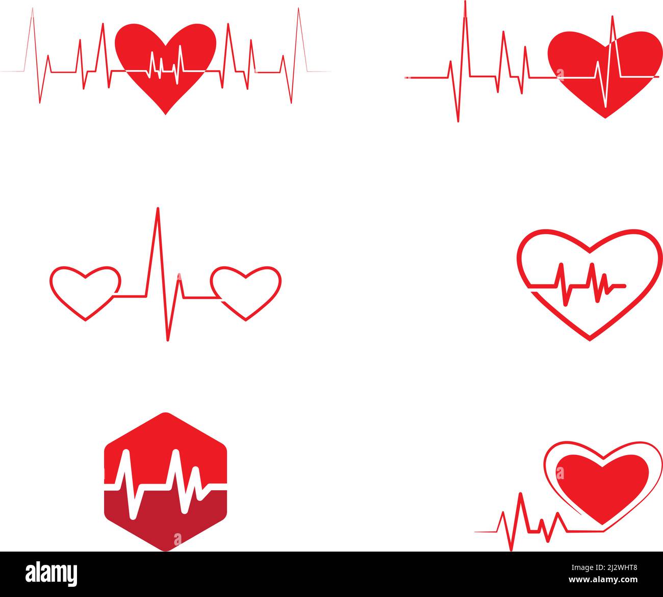 Pulse line ilustration vector template Stock Vector Image & Art - Alamy