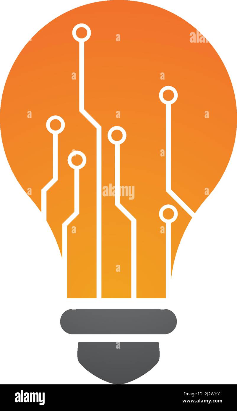 Bulb logo vector ilustration template Stock Vector Image & Art - Alamy