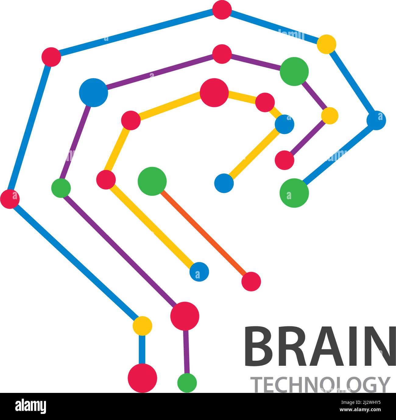 Brain Technology Logo vector icon Template Stock Vector Image & Art - Alamy