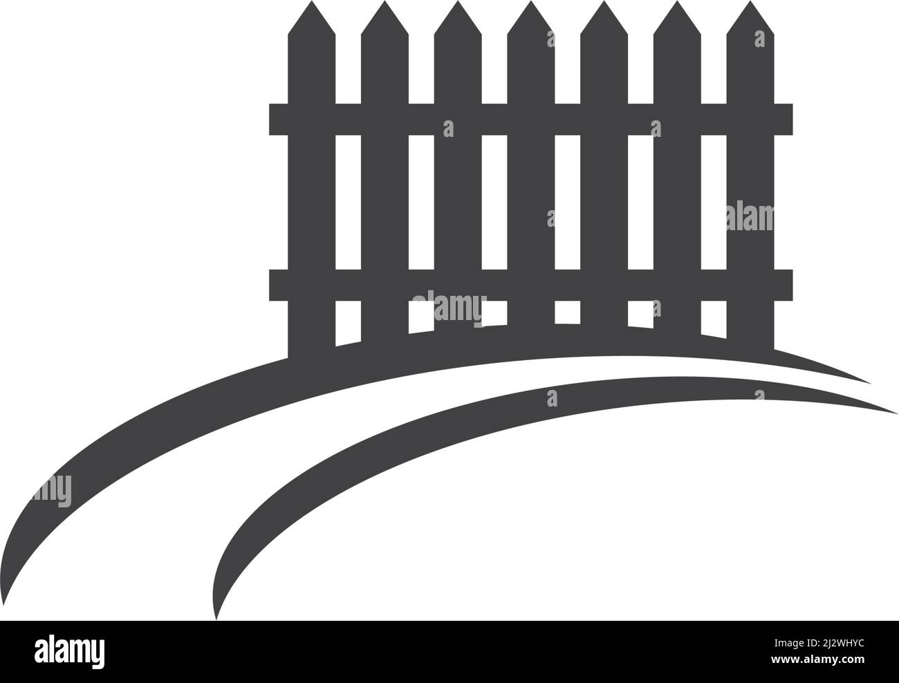 Fence logo icon vector illustration flat design Stock Vector Image ...