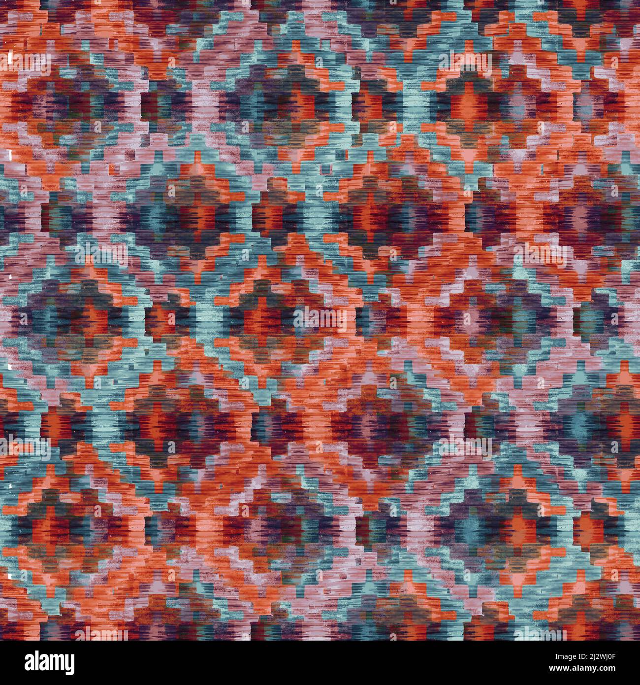 Seamless Multicolour textured African Rug Pattern white Background ...