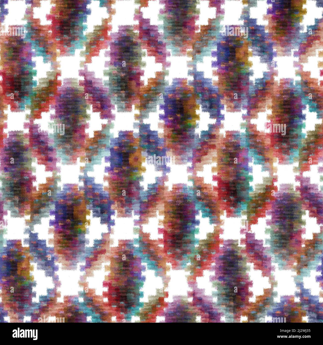 Seamless Multicolour textured African Rug Pattern white Background ...