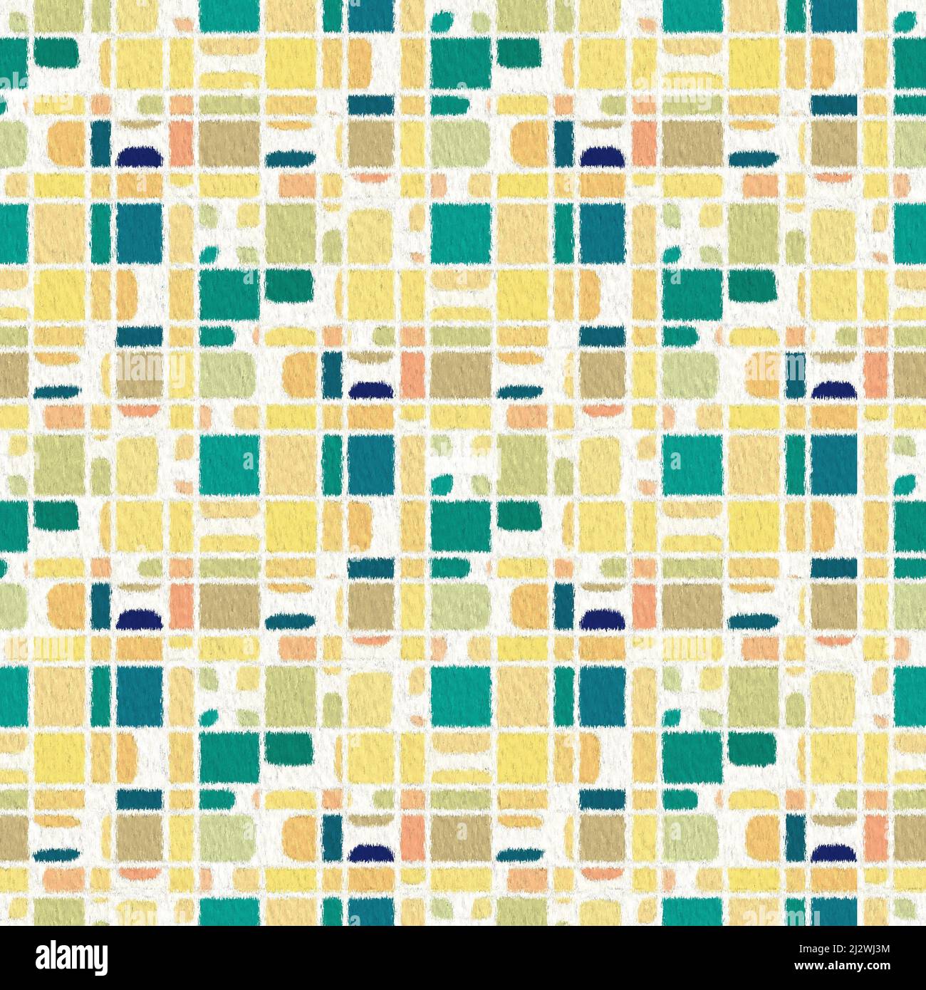 Seamless Retro bright multicolour block Pattern Stock Photo - Alamy