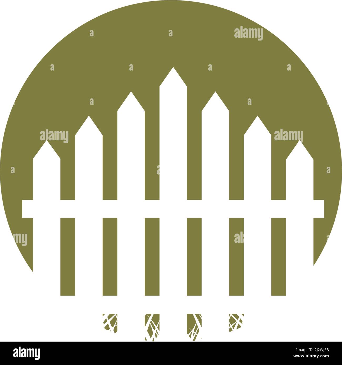 Fence logo icon vector illustration flat design Stock Vector Image ...