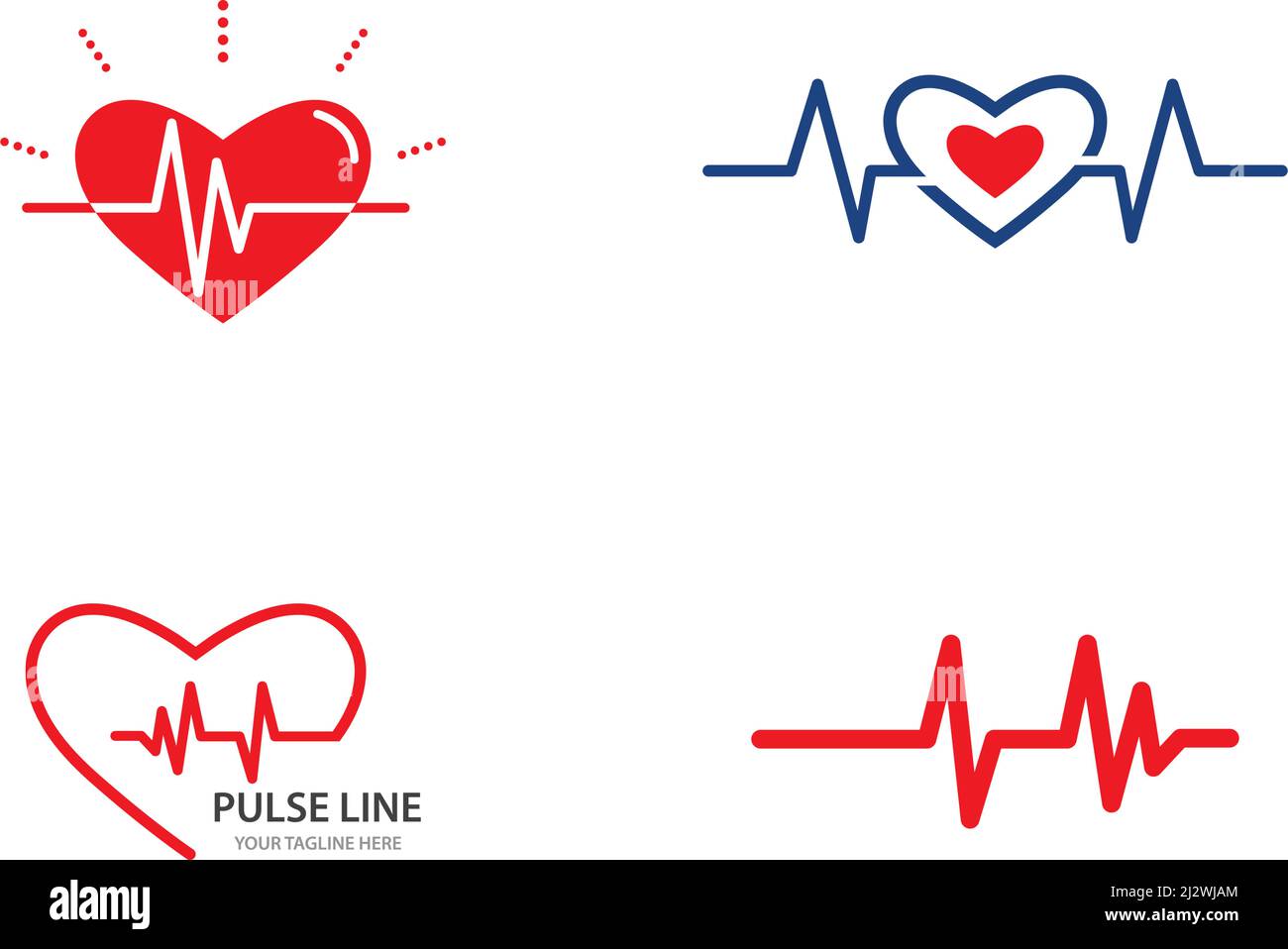 Pulse line ilustration vector template Stock Vector Image & Art - Alamy