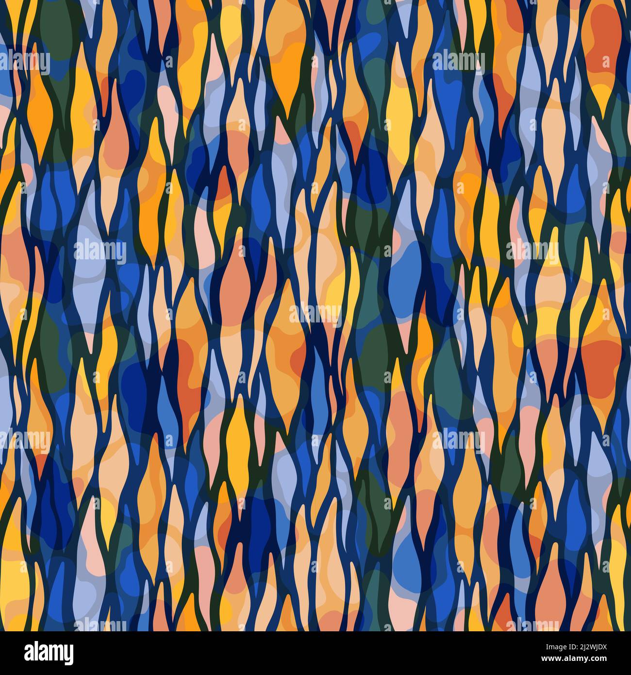 Seamless abstract pattern background. Decorative design freehand ...