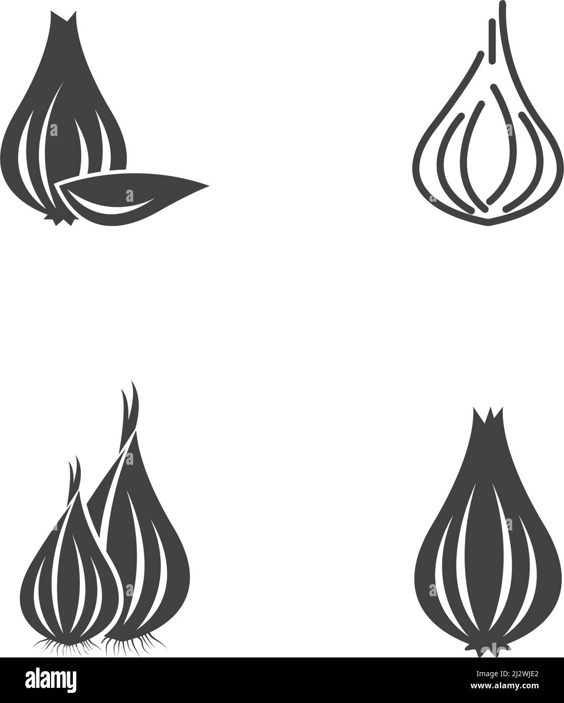 Garlic illustration logo icon vector design Stock Vector Image & Art ...