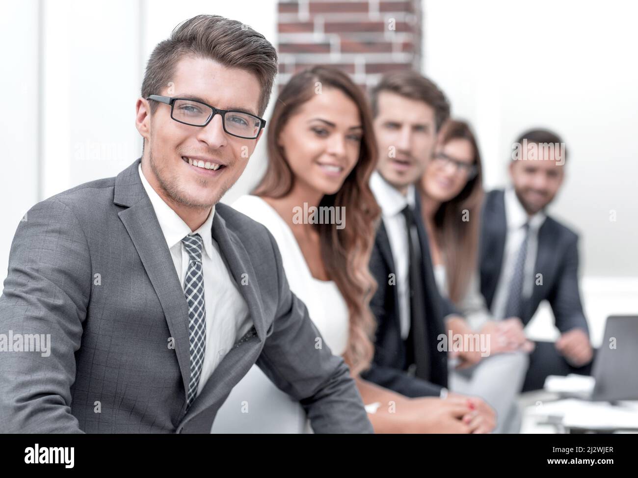 businessman and business team in the workplace Stock Photo - Alamy