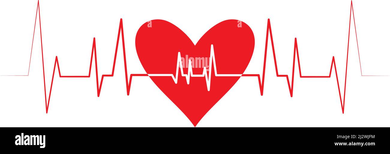 Pulse line ilustration vector template Stock Vector Image & Art - Alamy