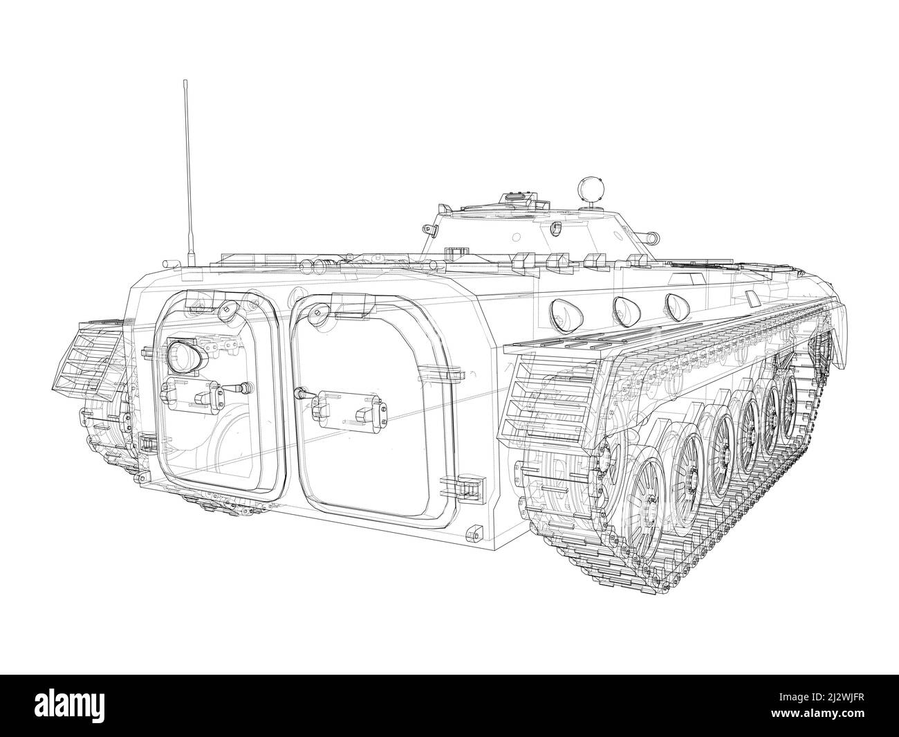Infantry fighting vehicle. Vector Stock Vector Image & Art - Alamy
