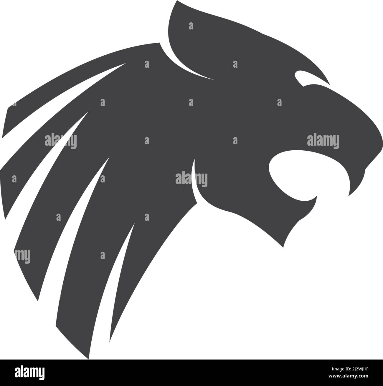 Puma,panther,tiger or leopard Logo design vector illustration template ...