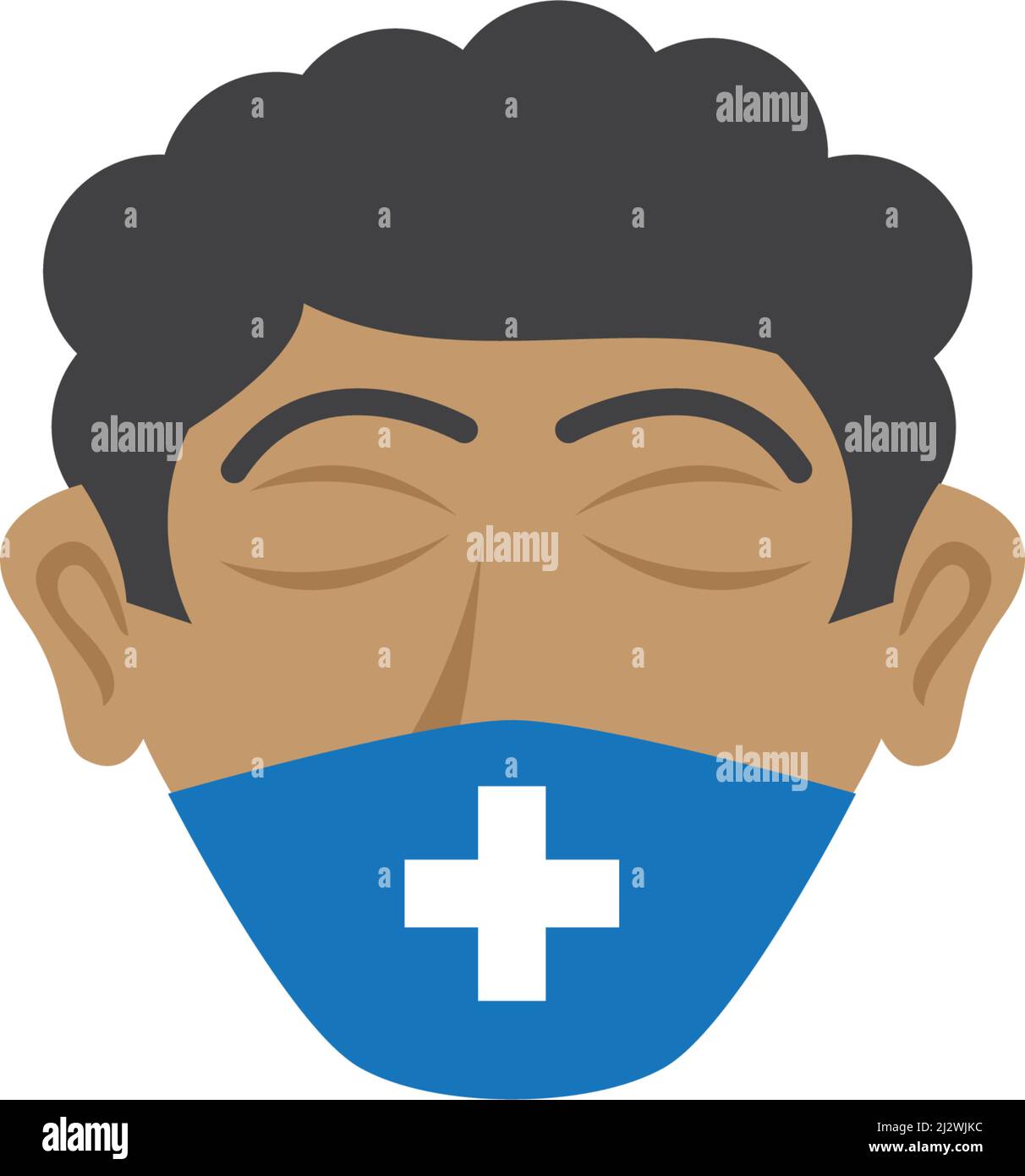 People with Safety mask illustration vector Stock Vector Image & Art ...