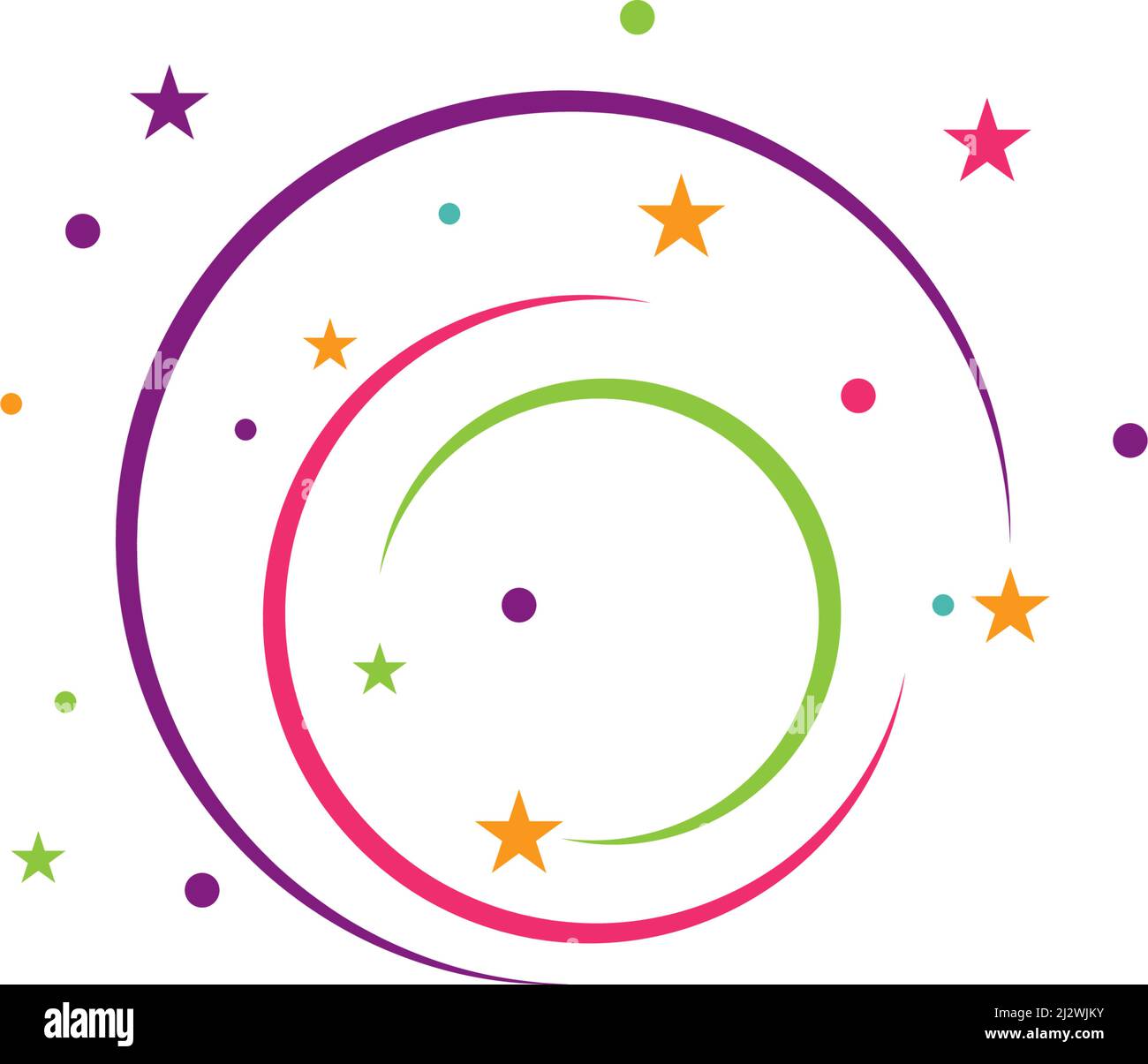 Circle magic swirl logo vector illustration Stock Vector Image & Art ...