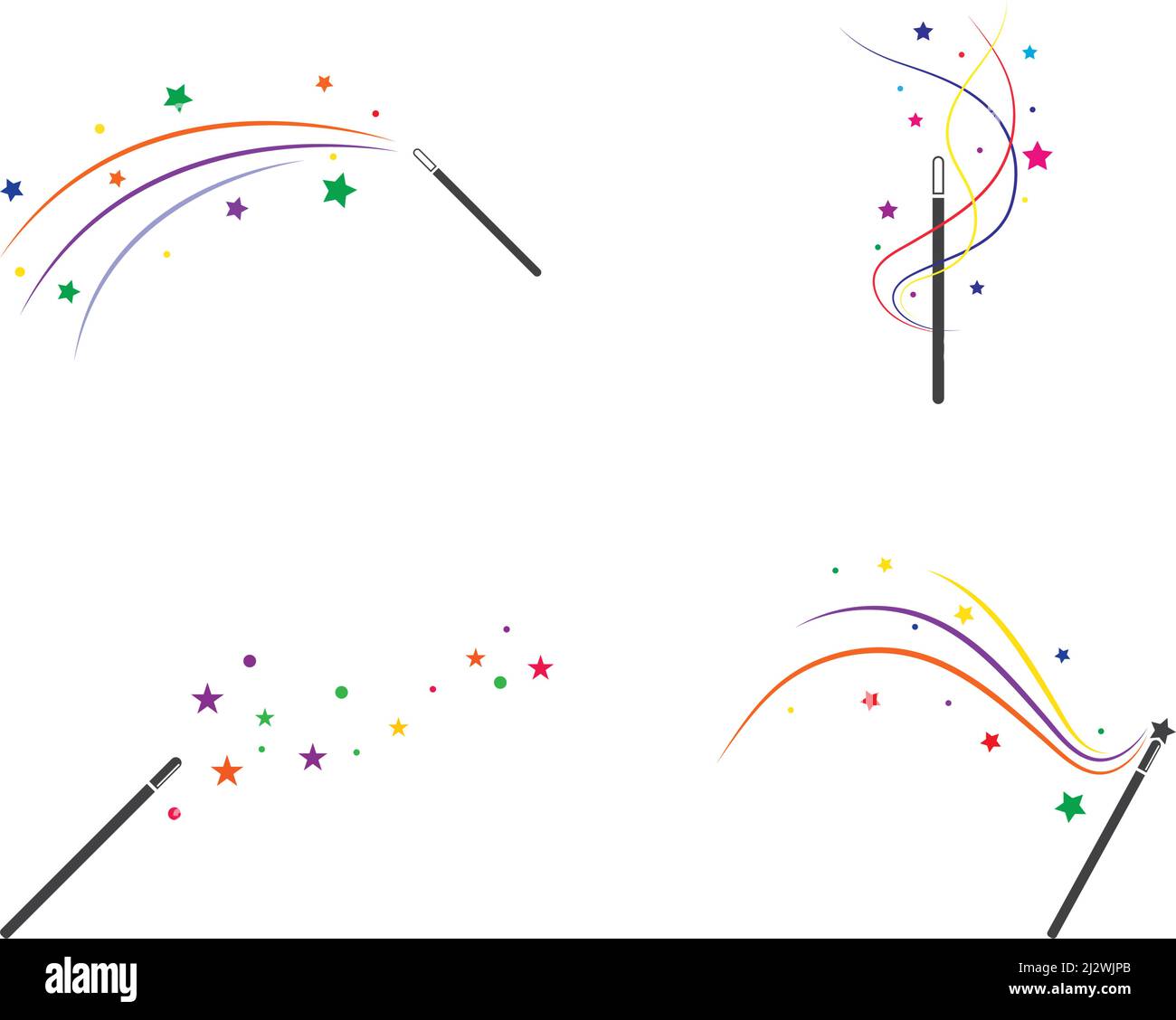 Magic stick icon set vector template Stock Vector Image & Art - Alamy