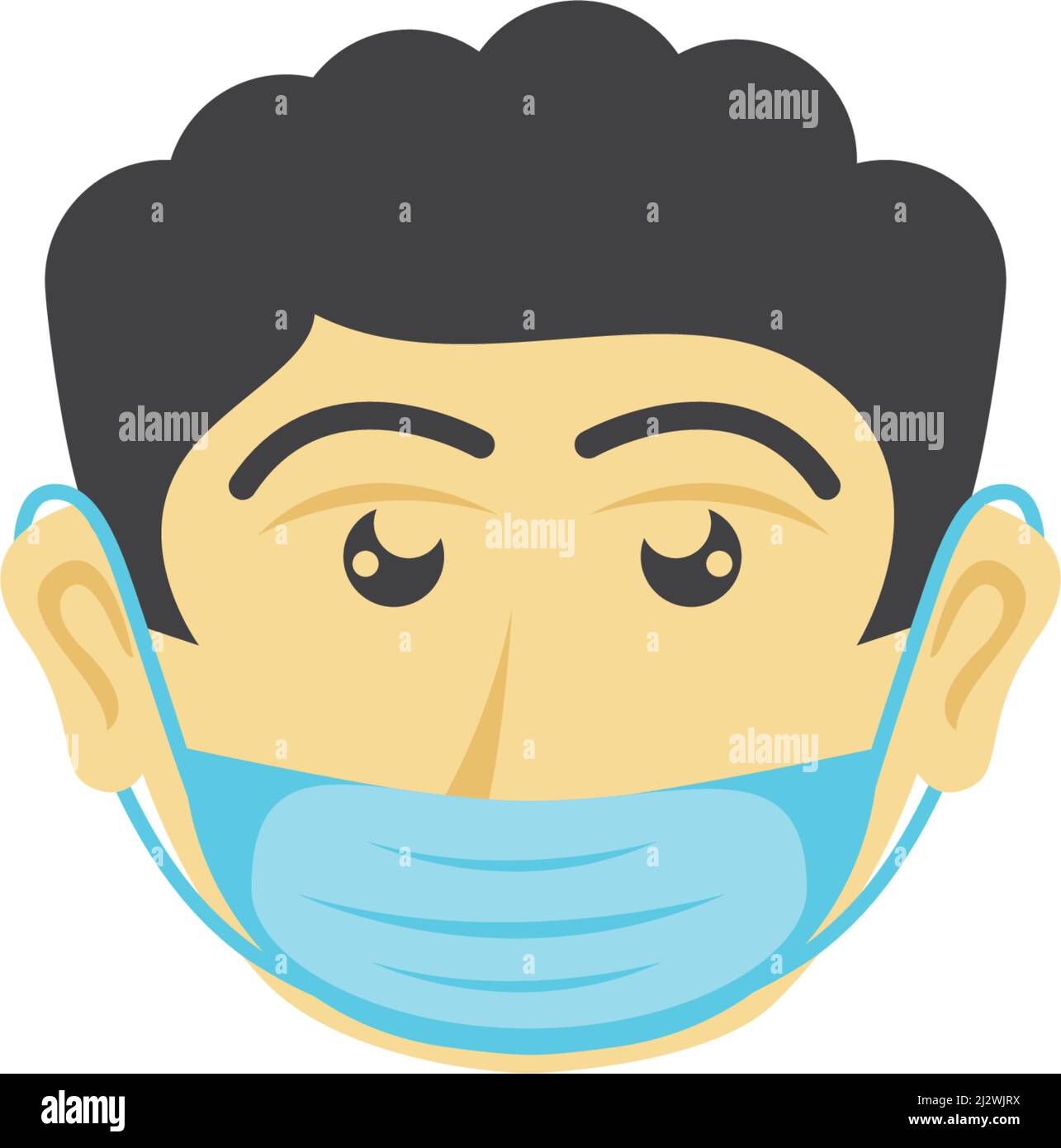People with Safety mask illustration vector Stock Vector Image & Art ...