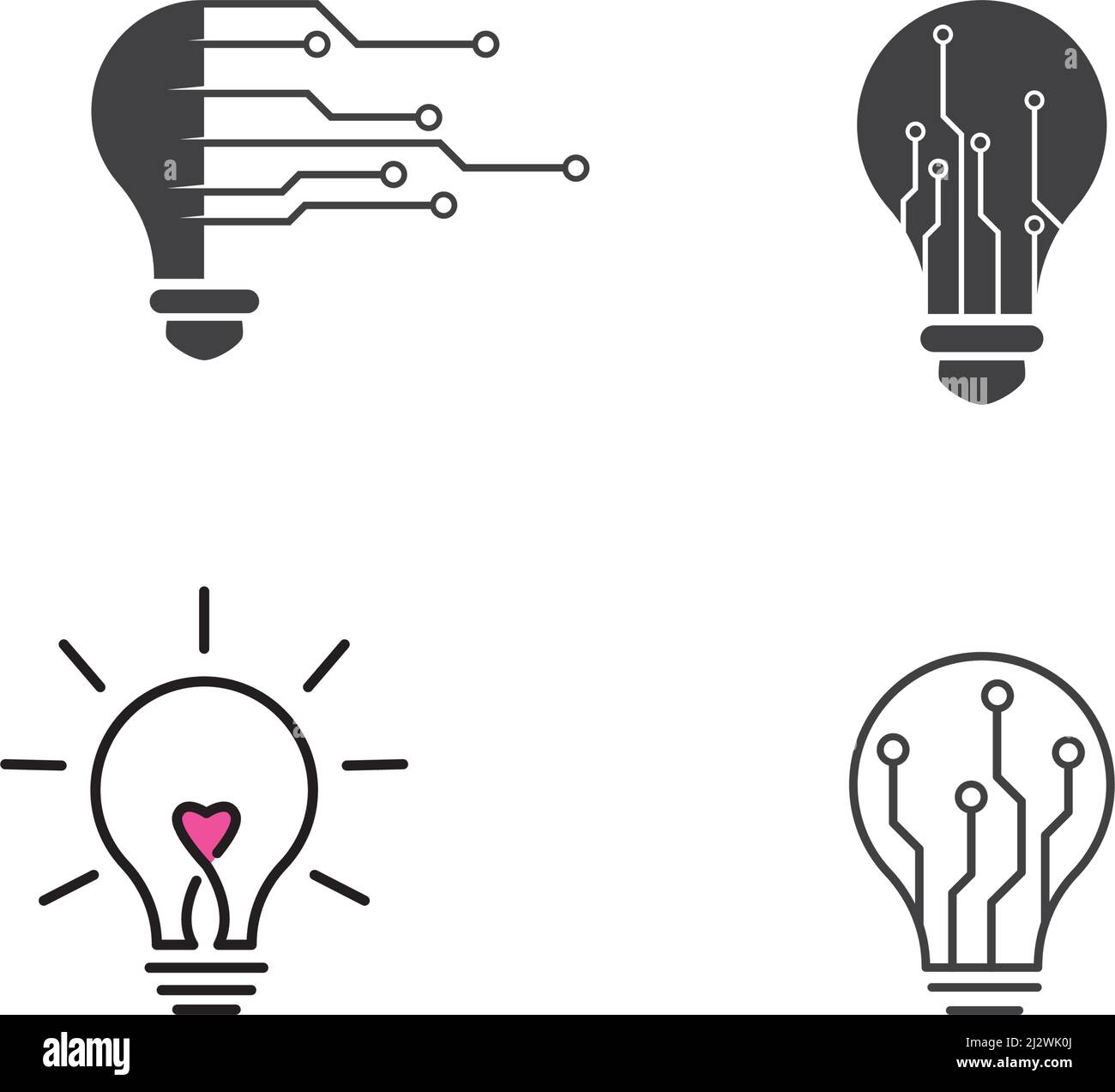 Bulb technology logo vector template Stock Vector Image & Art - Alamy