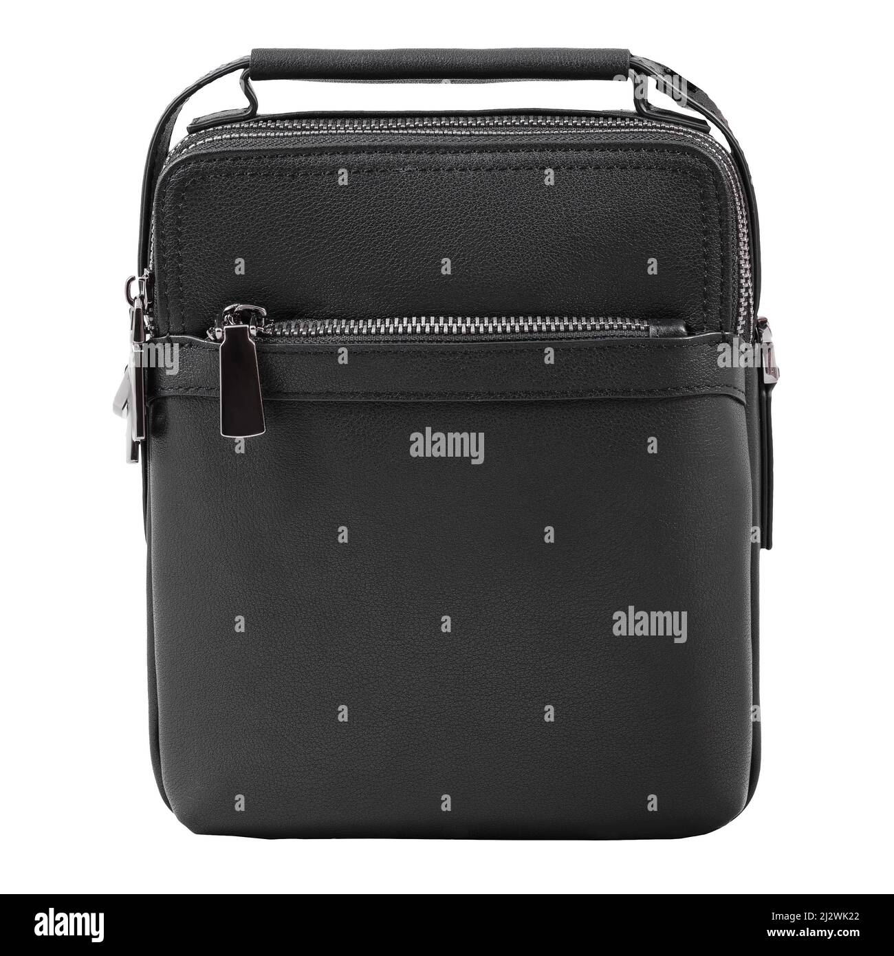 Black leather wallet back view isolated on white background Stock Photo ...