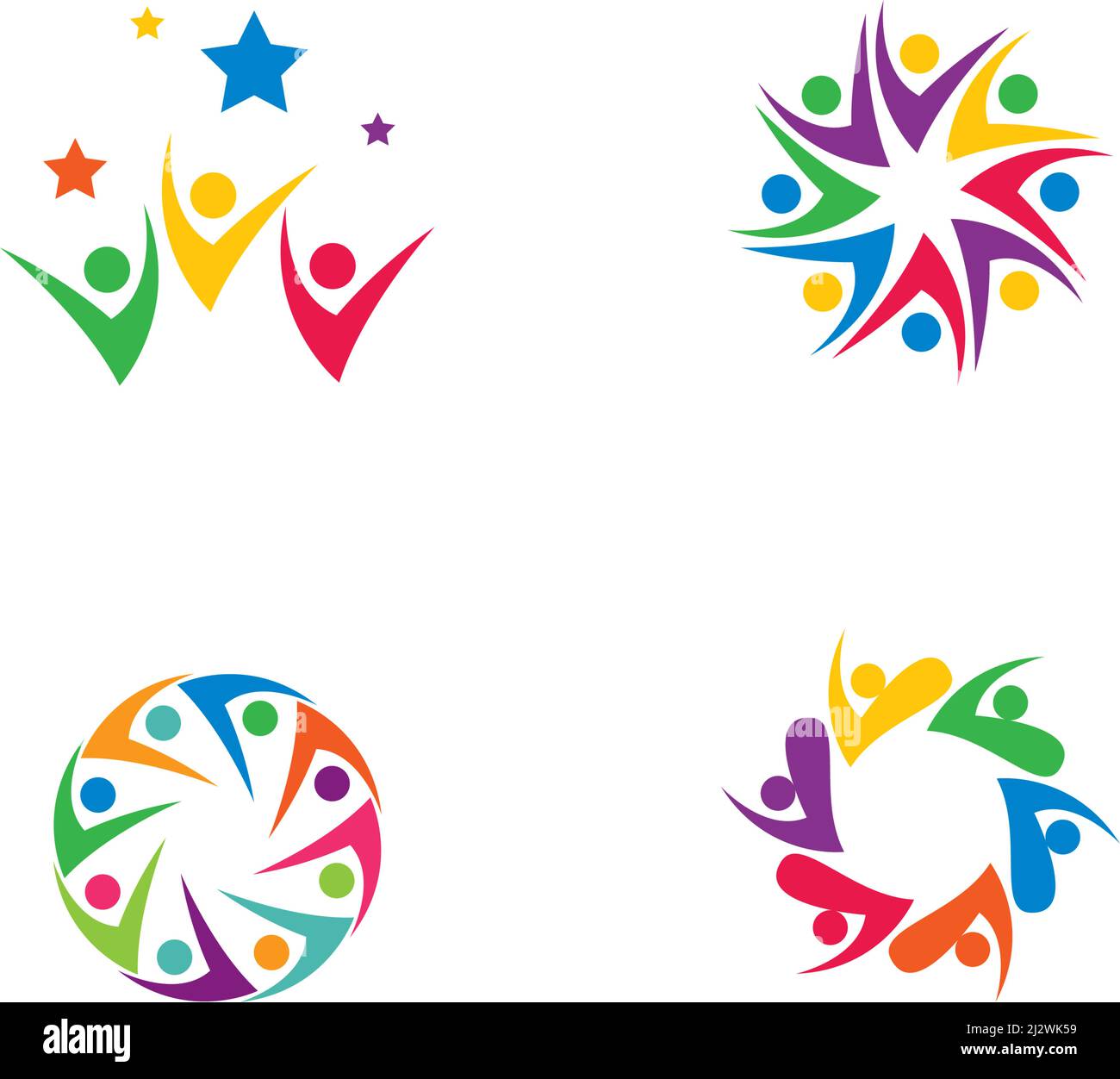 Community, network and social logo design template vector Stock Vector ...