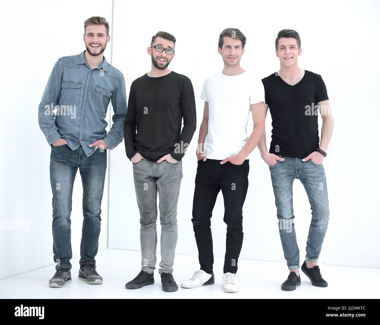 in full growth. a group of modern young men Stock Photo - Alamy