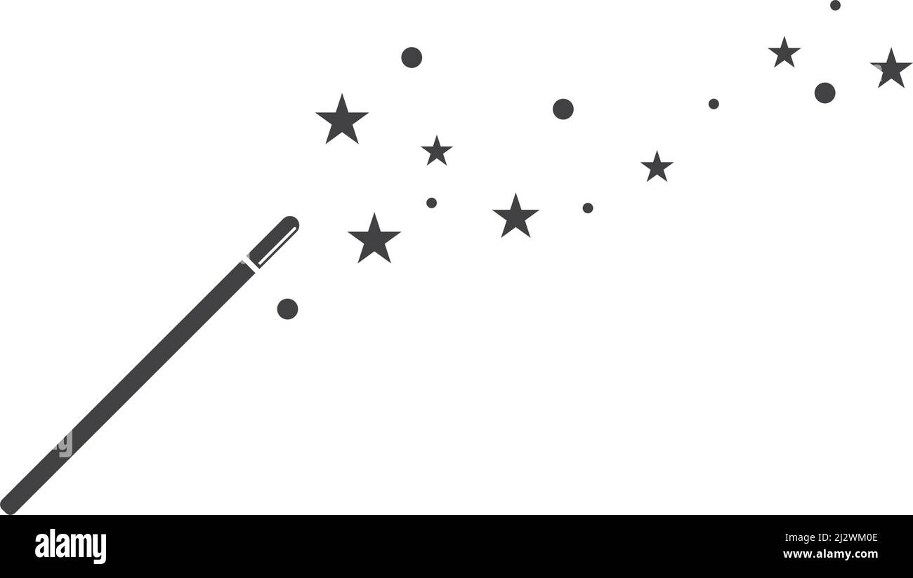 Magic wand simple vector Black and White Stock Photos & Images - Alamy